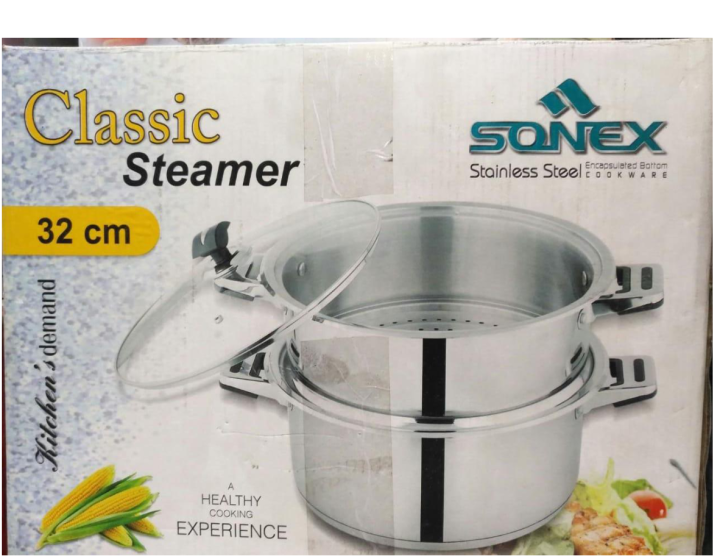 Sonex - stainless steel Royal Steamer double steel 2 layer set steamer ...