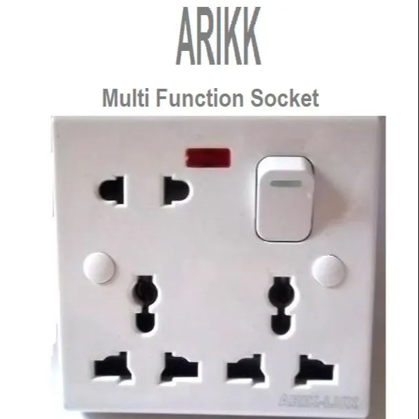 Arik-Luxx Electric Multi Function Double Multi Socket + 2 pin Socket ...