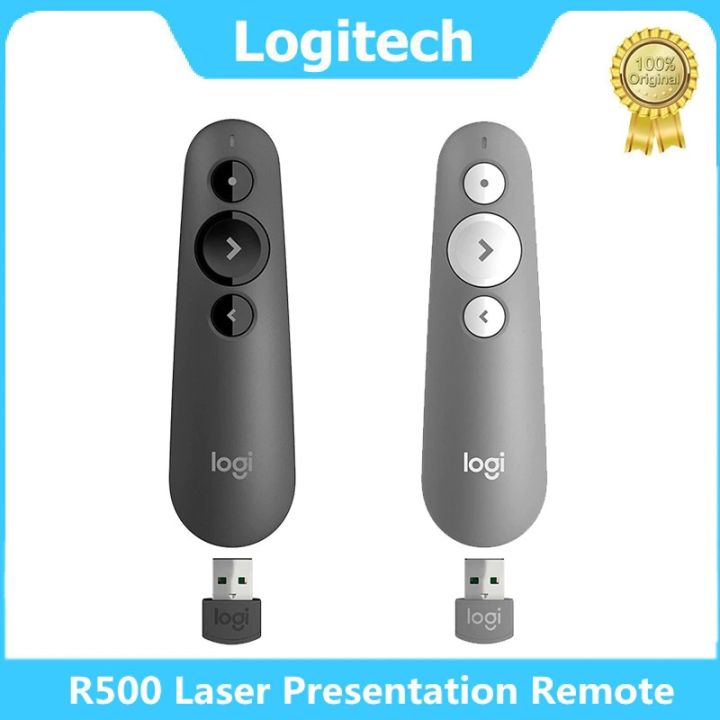 Logitech R500 Laser Presentation Remote Clicker – Dual Connectivity ...