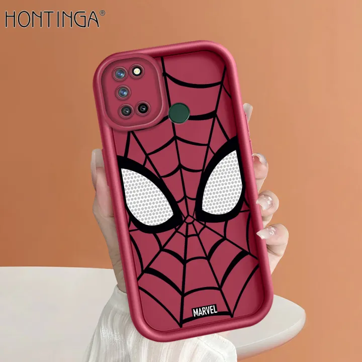 Hontinga for Realme 7i C17 Back Cover Spider-Man Pattern Ladder Soft ...