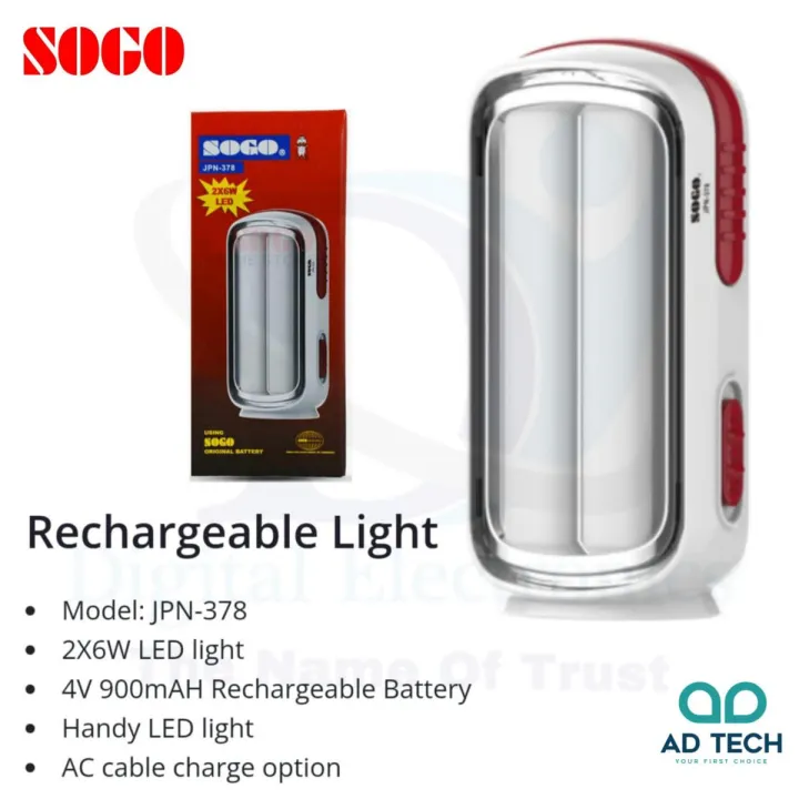 Sogó Rechargeable Led Emergency Lantern Light - (JPN-378) | Daraz.pk