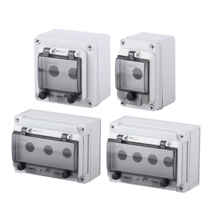 Outdoor Waterproof Button Switch Control Box Ip67 1-7 22mm Dia Hole ...