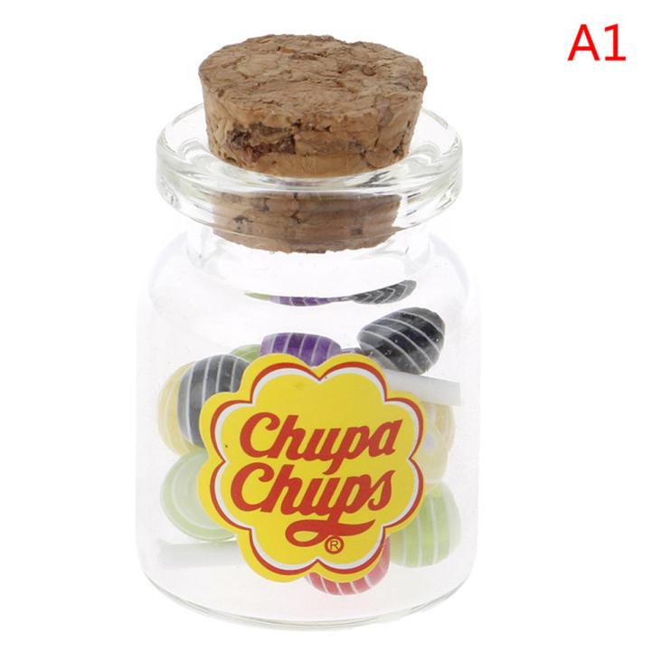 1:12 Miniature Food Dessert Sugar Mini Lollipops With Case Holder Candy ...