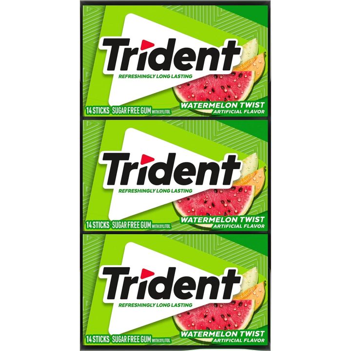 🍉 Imported Trident Watermelon Twist Gum – Premium Sugar-Free (12 Pack ...