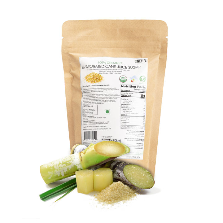 ONE LIFE ORGANIC – Evaporated Cane Juice Sugar 250g – Unbleached, Raw ...