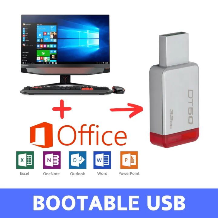 Windows 10 Pro 22H2 + Office 2021 Bootable USB | Activated & Fully ...