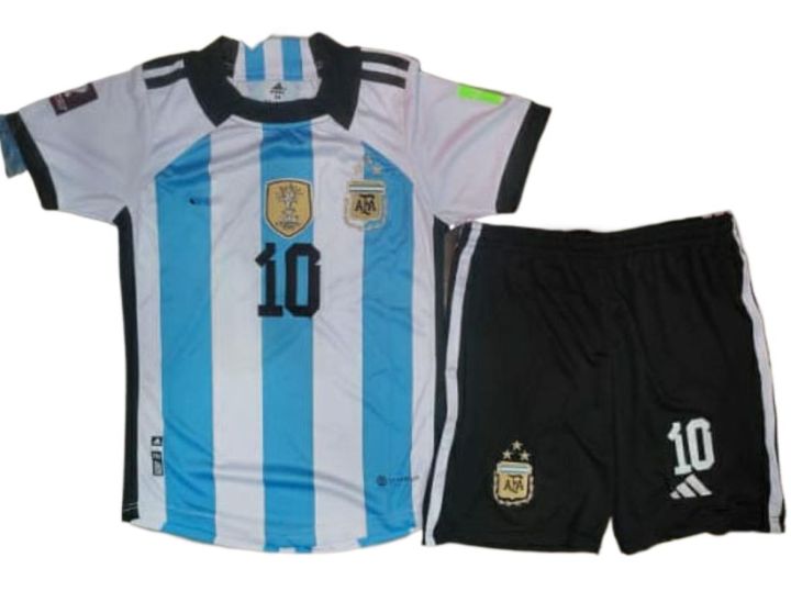 Original 3 star messi home kit 3 to 13 years sizes available | Daraz.pk
