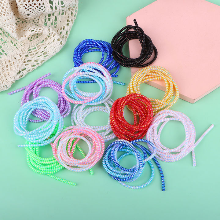 1.6M Color Cable Intertwine Rope Spiral Cable Protector Universal ...