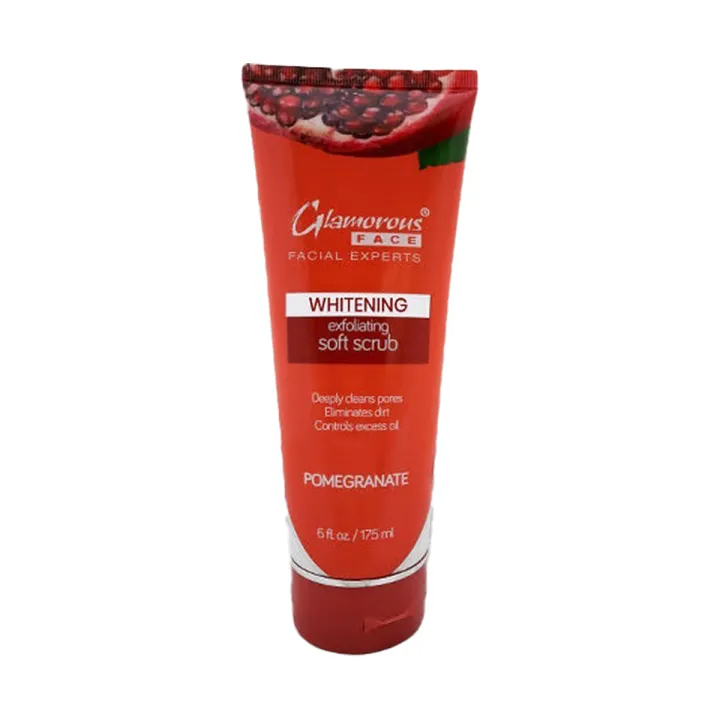 Glamorous Face Exfoliating Soft Scrub, With Pomegranate Extracts, Tube ...