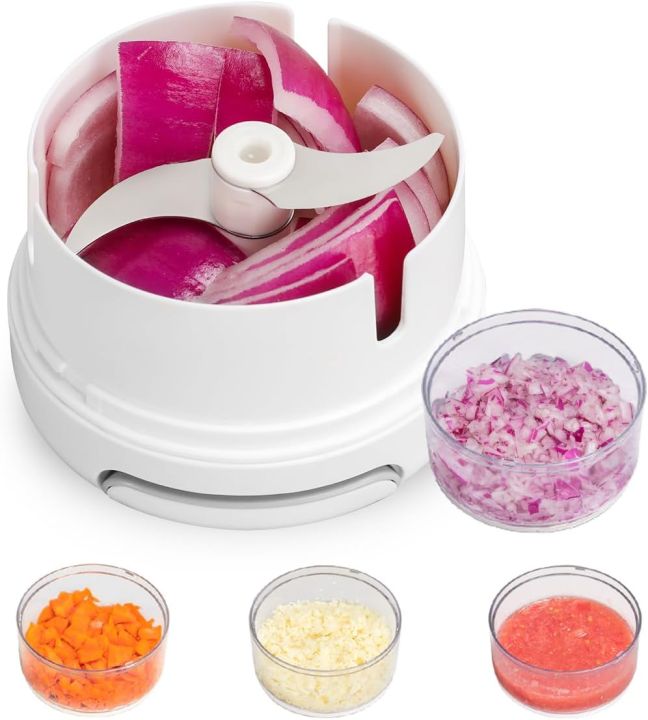 Mini Powerful Meat Grinder Hand-power Food Chopper Mincer Mixer Blender ...