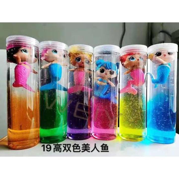 Cylinder Style Cute Slime with Mermaid - Pack of 1 piece | Daraz.pk