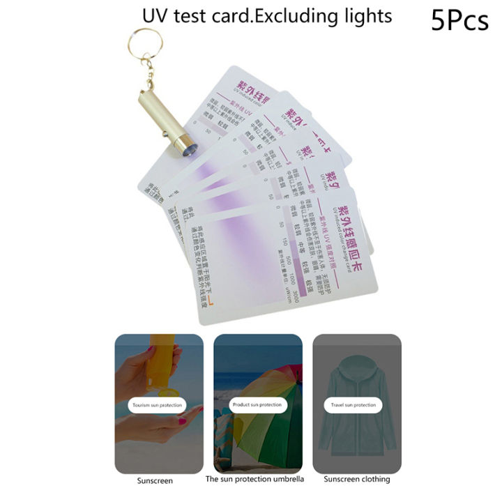 5Pcs Outdoor Sunshine UV Test Card Repeatable Lamp Life Test Paper ...