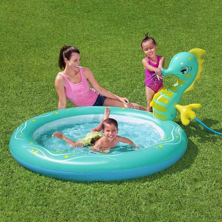 Bestway Inflatable Seahorse Sprinkle Swimming Pools for Kids | Daraz.pk
