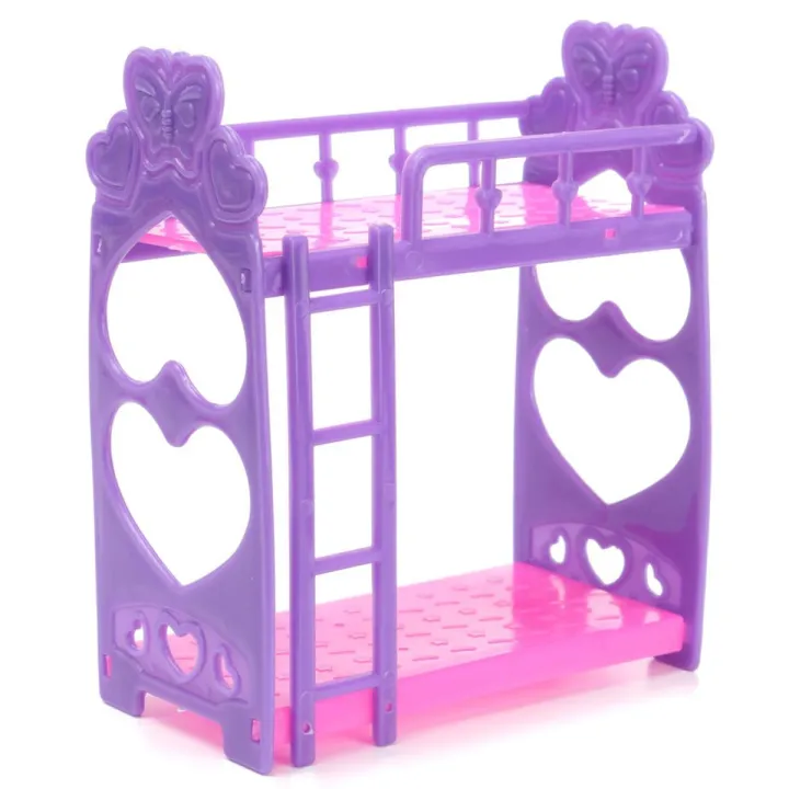 fun Plastic Bunk Bed w/ Ladder 1:6 For Barbie Doll's House Dollhouse ...