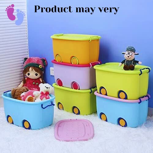 Colorful Kids Toy Storage Box, Storage Plastic Box With Wheels ...