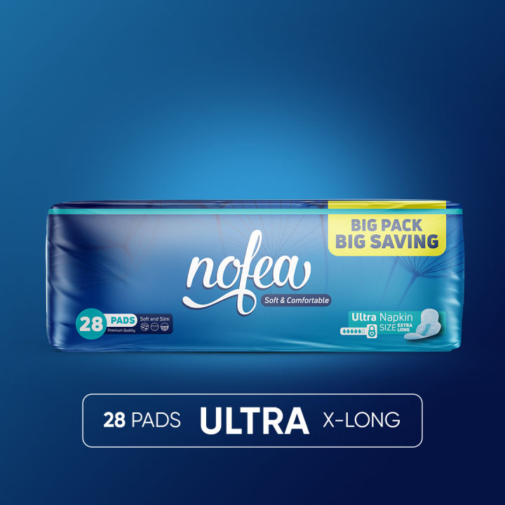 Nofea Napkins/Sanitary Pads Ultra Extra Long Big Pack - 28 Pads | Daraz.pk