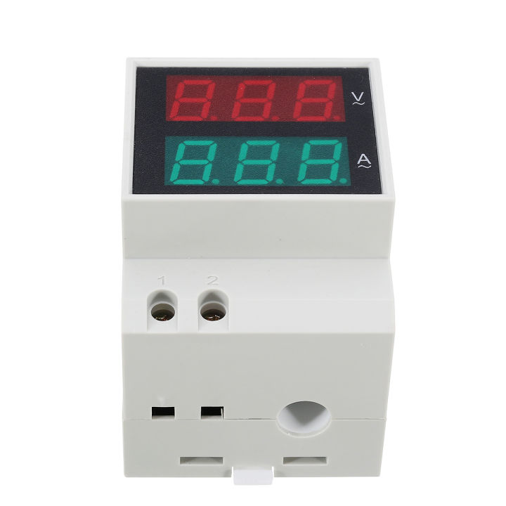 Automotive Din Rail AC LED Dual Display Voltmeter Ammeter Voltage ...