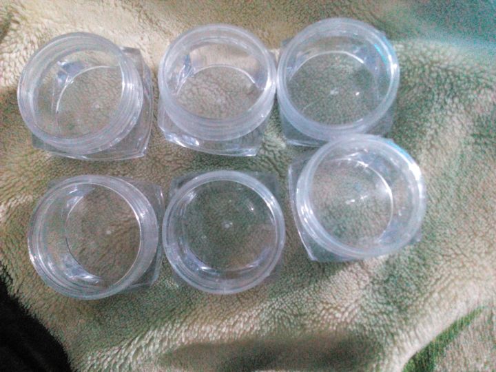 12 pcs Empty 20g Acrylic jar square shape with transparent cap for use ...