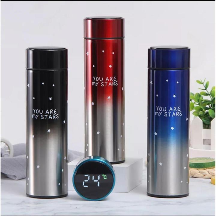 Smart Flask with LED Temperature Display Indicator with Double Wall ...