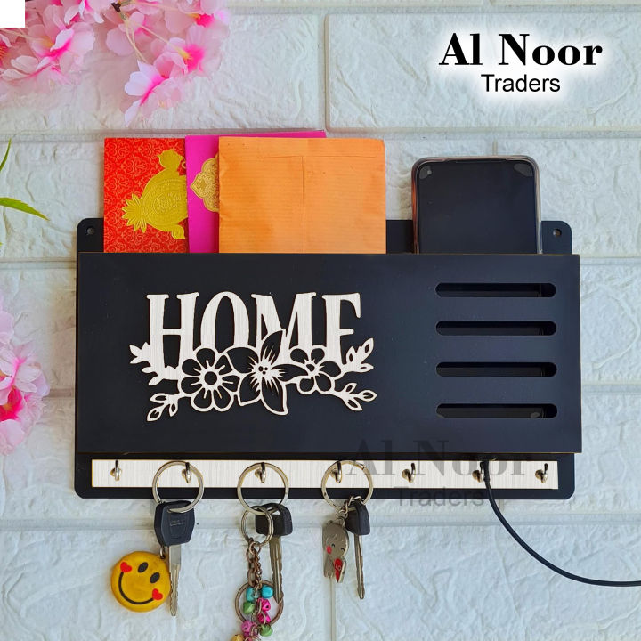Al Noor Traders Brand HOME DECOR Unique Stylish Wooden Key Holder for ...