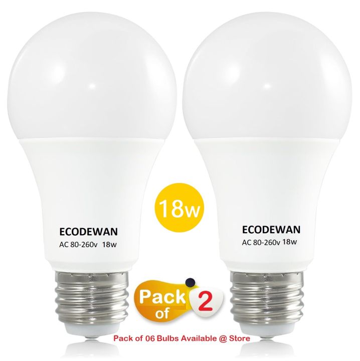 Led Light Bulb 18w Ac HYBRID Inverter, PACK OF 02 Bulbs | Daraz.pk