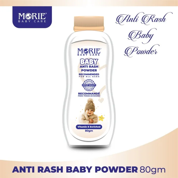 Morie Baby Powder - Anti Rash Baby Powder 80gm – Vitamin E Enriched ...