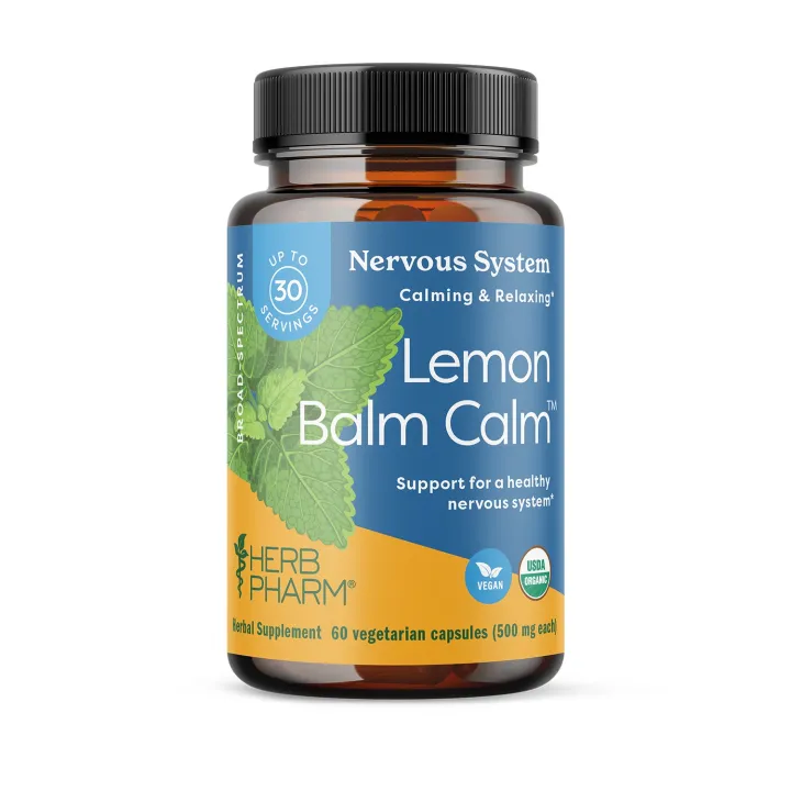 Lemon Balm 60 Soft_gels Stress & Anxiety Relief, Sleep Aid, Cognitive ...