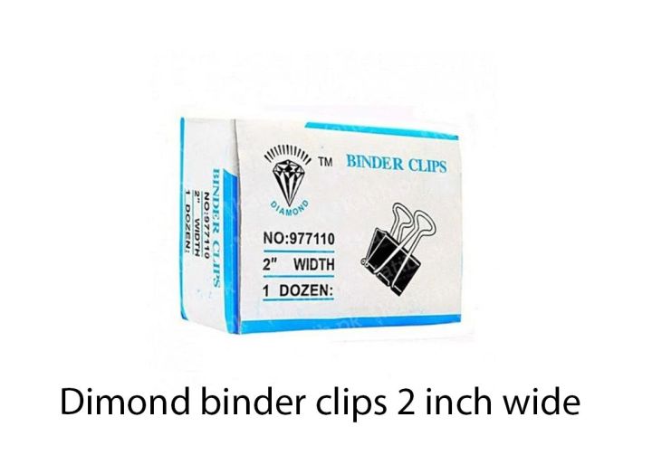 Diamond binder clips 2" width 1 dozen | Daraz.pk