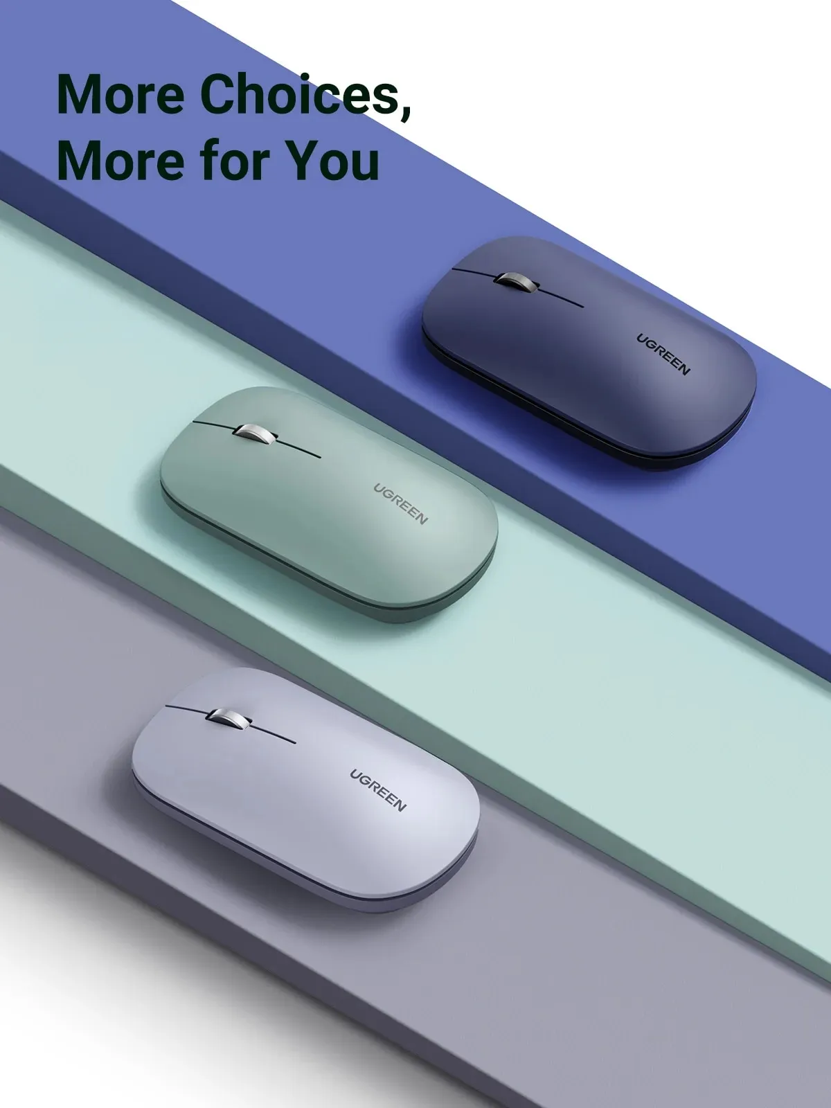 UGREEN Wireless Mouse 4000 DPI Silent Click Mice For MacBook Pro M1 M2 ...