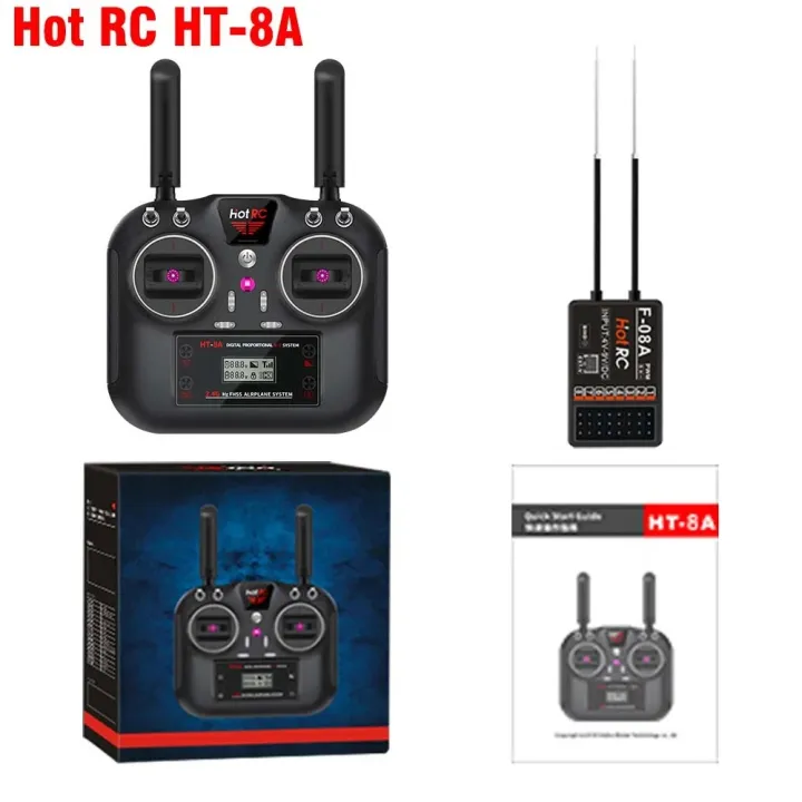 HOTRC 2.4G aircraft model HT-8A remote control 8-channel remote control ...