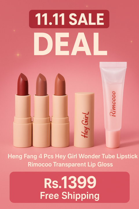 Rimocoo transparent lip glossHeng Fang 4 Pcs Hey Girl Wonder Tube ...