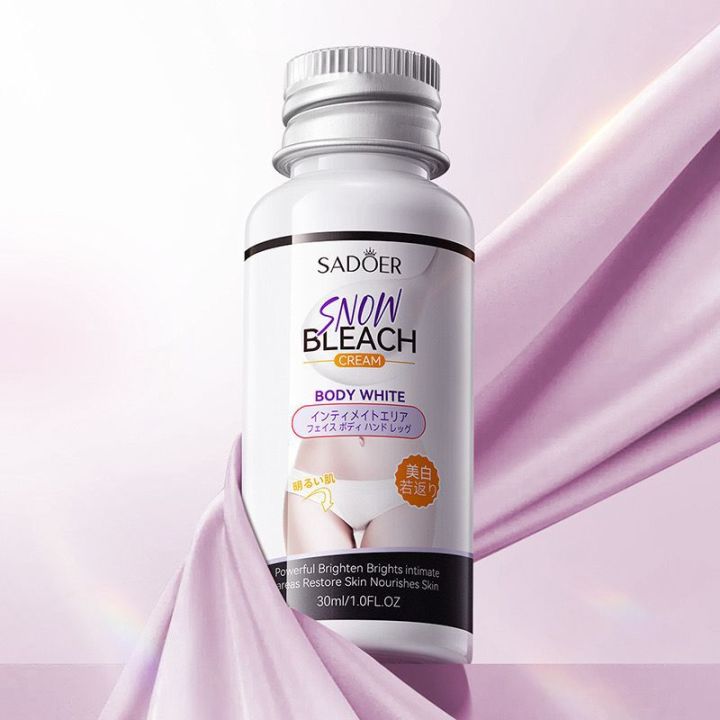 Snow Bleach Whitening Cream for Dark Underarms & Inner Thighs – Intense ...