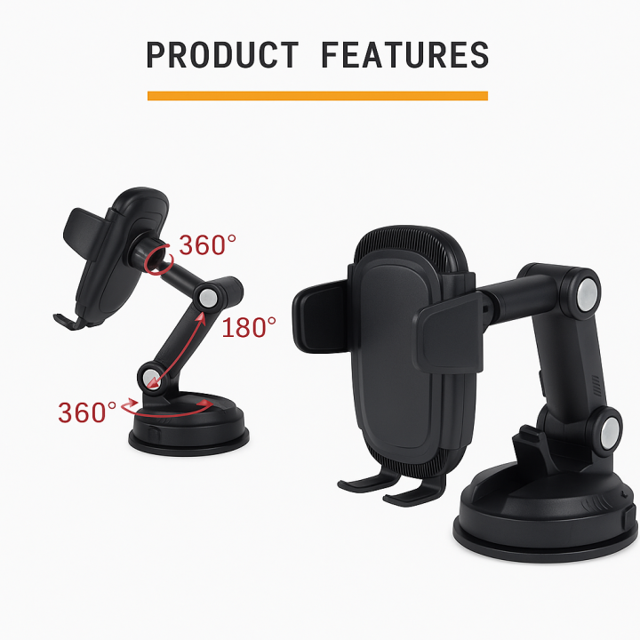 JY-067 Universal Car Mobile Holder with 360° Rotation | Windshield ...