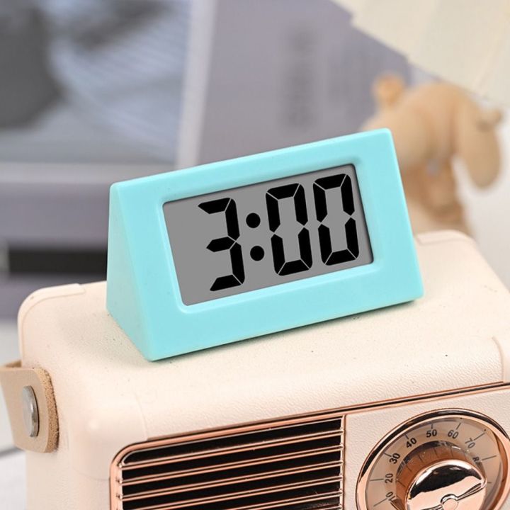 Portable Simple LED Digital Clock Cute Time Display Mini Triangle Clock ...