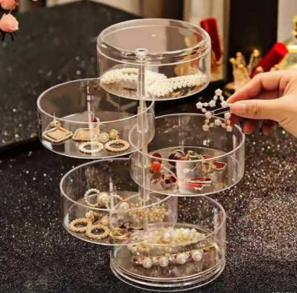 5 Layer Rotating Jewllery Organizer | Daraz.pk