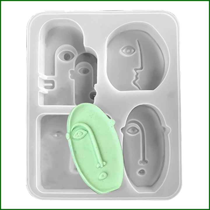Human Face Candle Mold Silicone Molds for Soap Abstract Human Face Mold ...