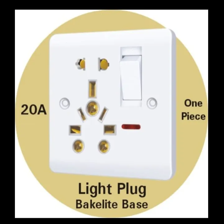 Universal Multi-functional (9 in 1) Multi Plug, Light Plug 20 Amp, Wall ...