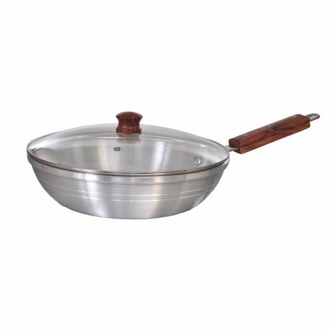 SK Silver Forged Deep Frying Pan with Glass Lid | Daraz.pk