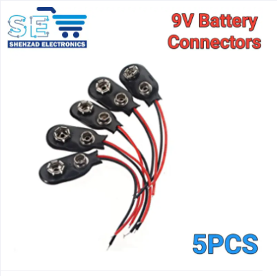5PCS 9V Battery Cable Plug Clip Jack Connector | Daraz.pk