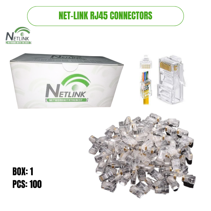 NET-LINK RJ45 CONNECTORS | 1 BOX | 100 PCS | Daraz.pk