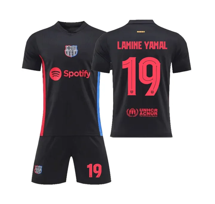 FCB Barcelona Black Away Football Kit for Kids Lamine Yamal - 5-14 ...