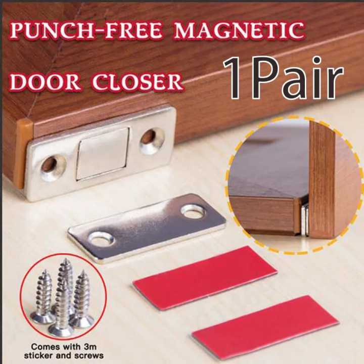 2pcs-non-perforated magnetic sliding door push-pull door closet door ...