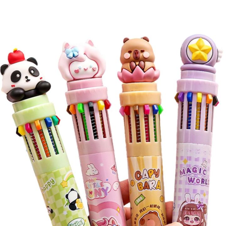 New Multifunctional Multi Color Ballpoint Pen Smooth Writing Cute ...
