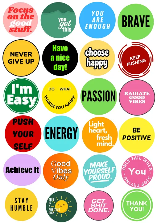 Motivational quote sticker, "Positive Vibes Only – Motivational Quote ...