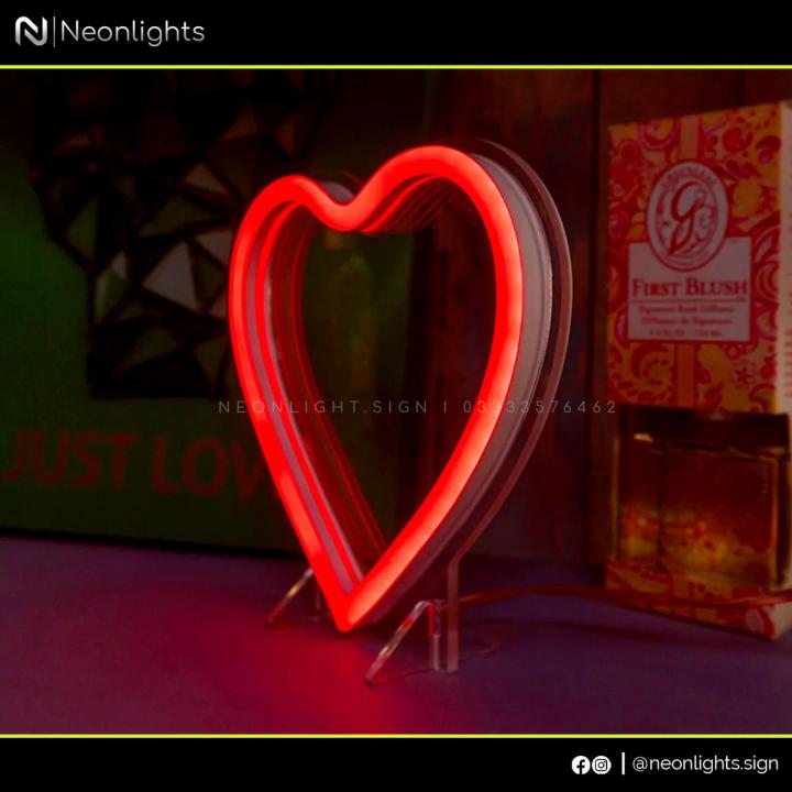 LED Mini Neon Light Sign Heart Sign neon Lamp Custom Neon Sign Kids ...