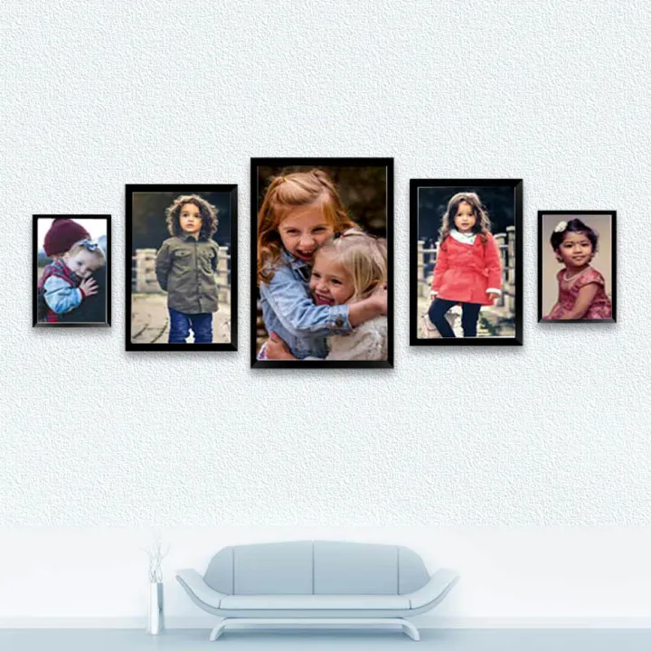 PACK OF 5 Customized Photo Frames, Picture Gallery for Living Room ...