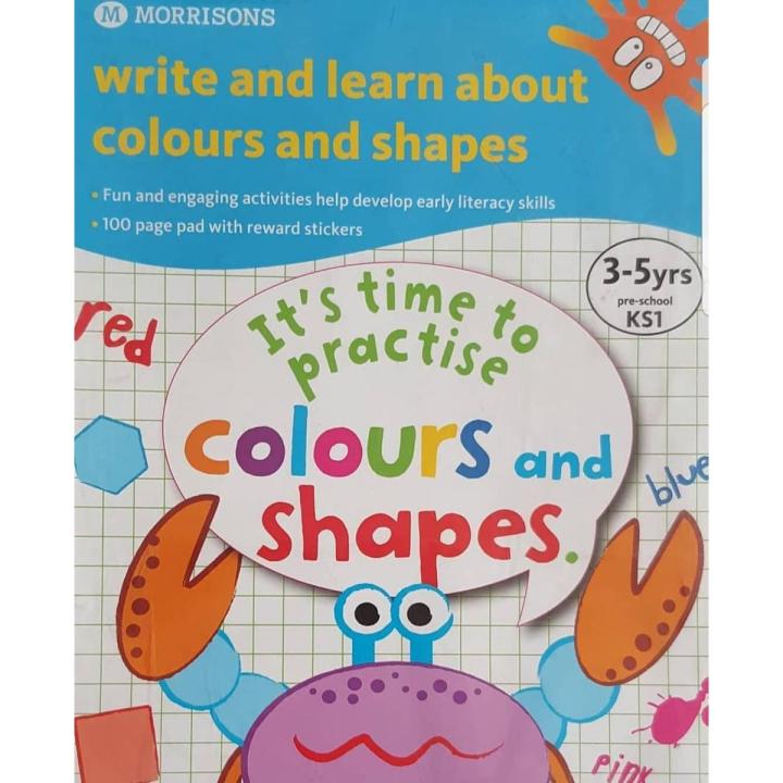 Morrisons| its time to practice| Colours and Shapes|early learning book ...