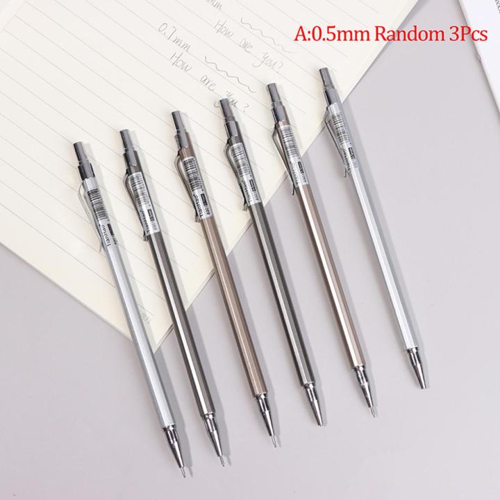 3pcs/set mechanical pencil 0.5/0.7mm drawing propelling pencil office ...