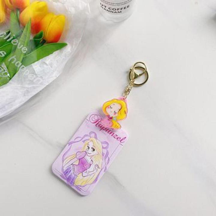LYNDON Student Card Case Princess Retractable Buckle Card Holder Credit ...