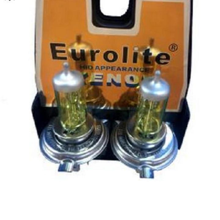 Yellow Imported EUROLITE H4 Halogen Flashlight Bulb (12V) Pack of 2 ...